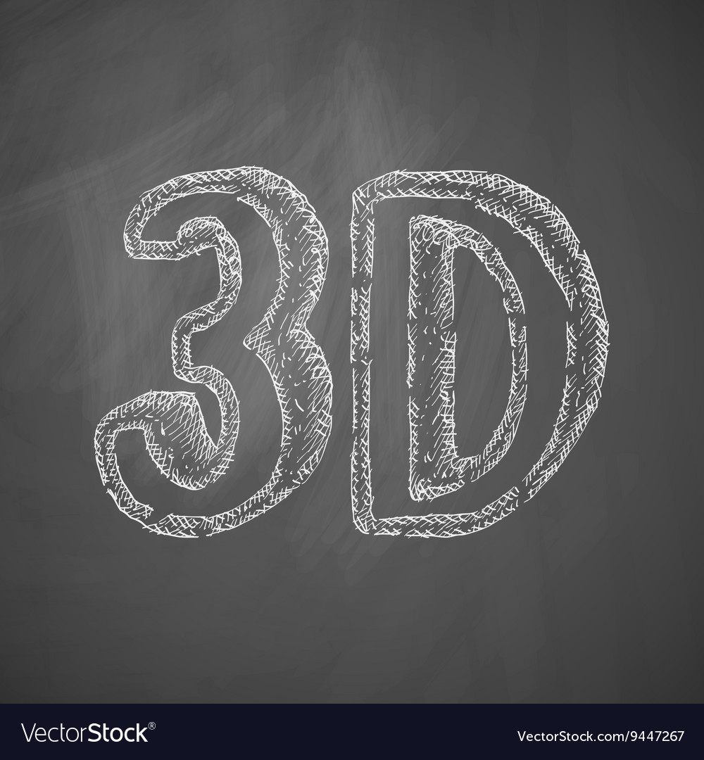 Three d icon Royalty Free Vector Image - VectorStock