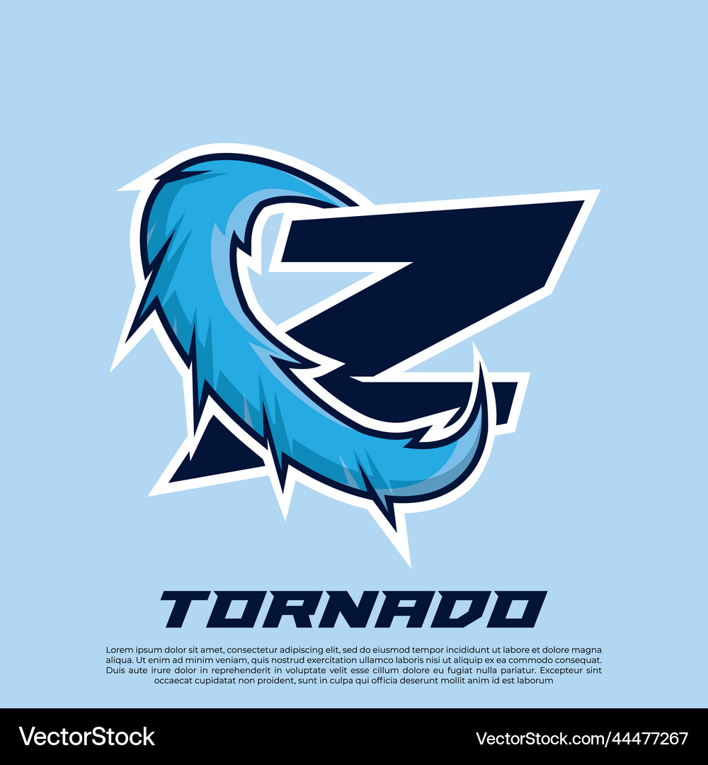 Z letter esport gamer logo editable text effect Vector Image