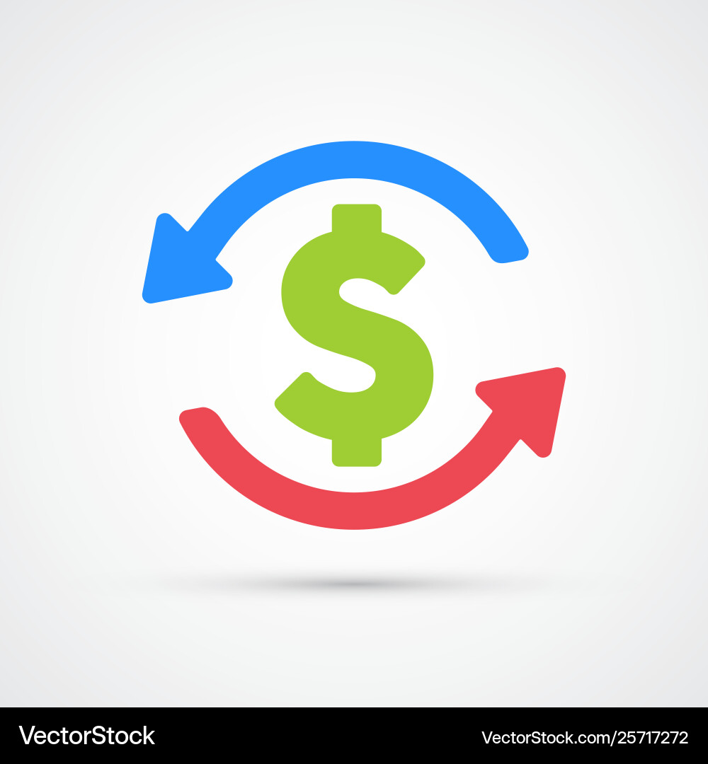 Budget trendy symbol trendy colored Royalty Free Vector