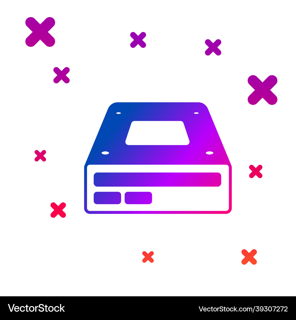 Color optical disc drive icon isolated on white Vector Image