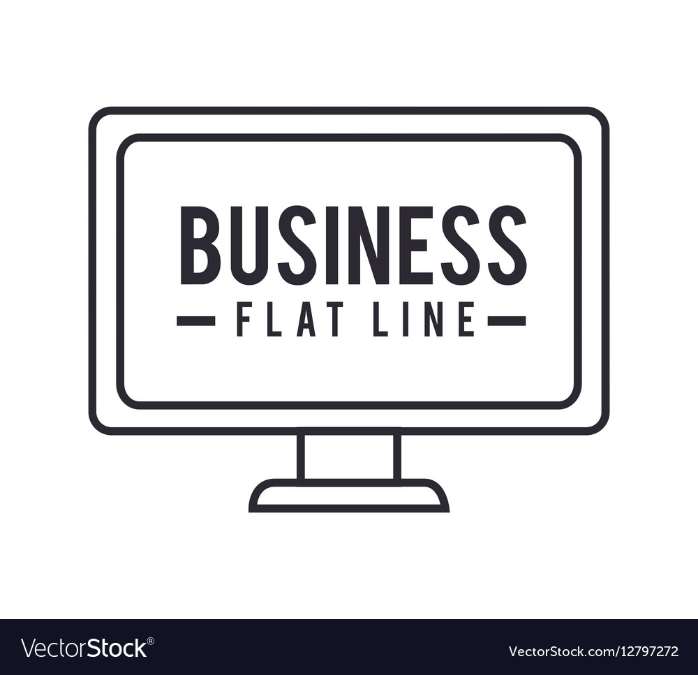 Computer desktop isolated icon Royalty Free Vector Image