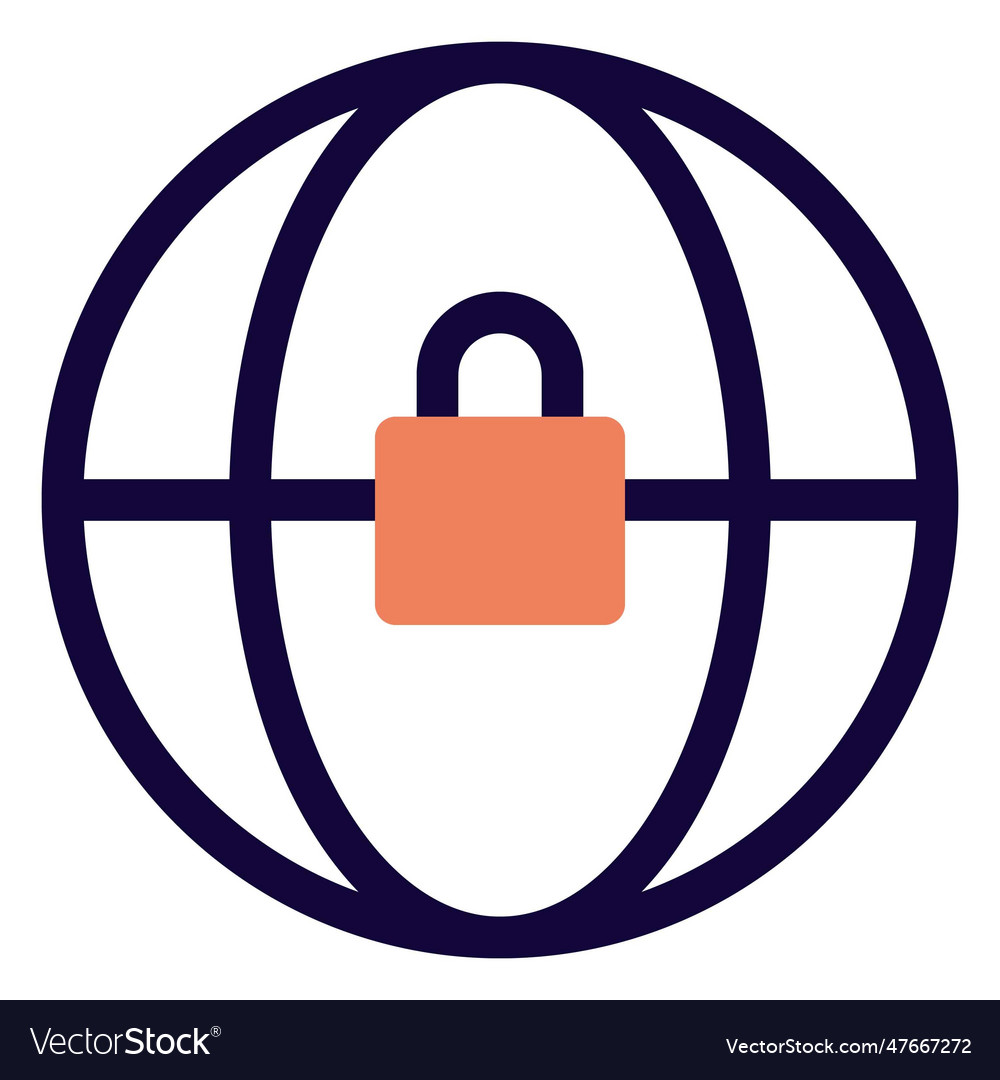 Lock network restricted the use of internet Vector Image Lock network restricted the use of internet Vector Image