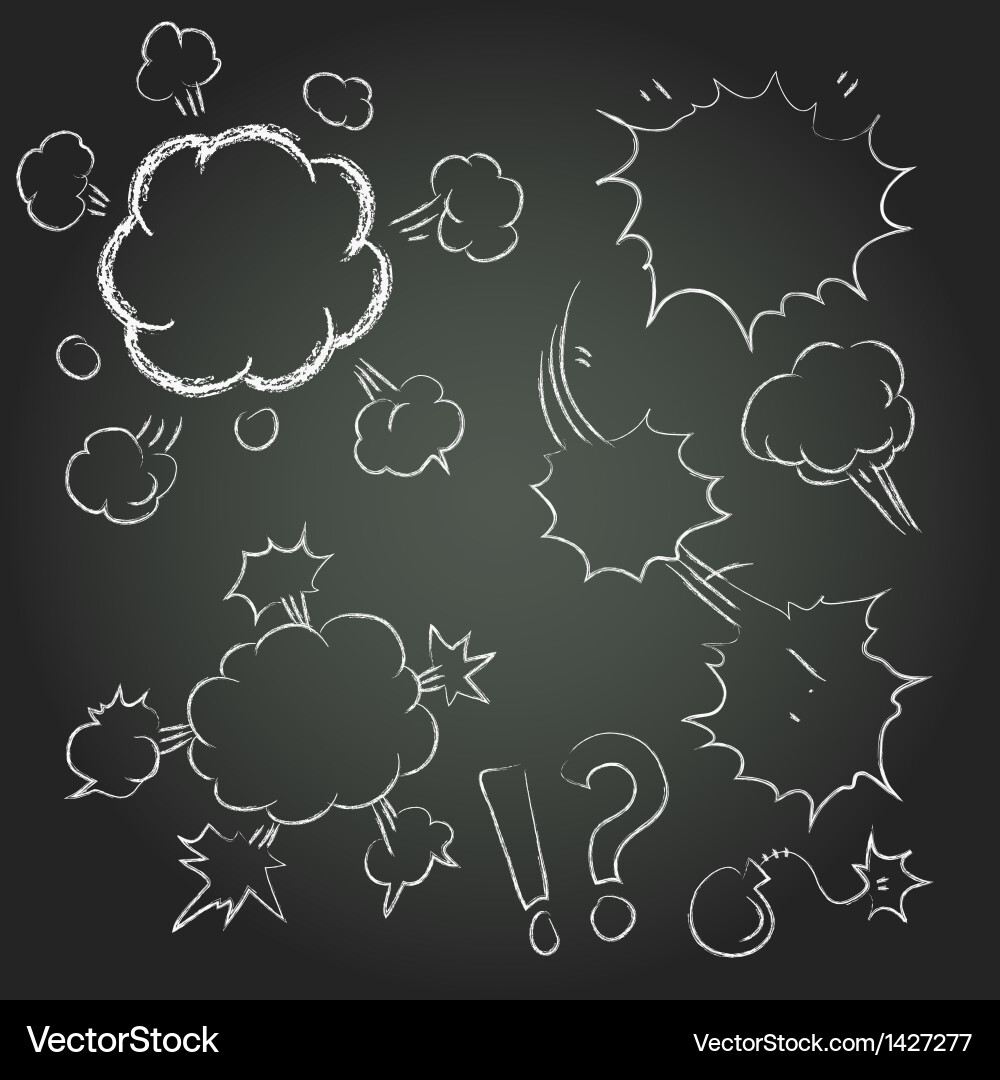 Boom comic book explosion elements Royalty Free Vector Image