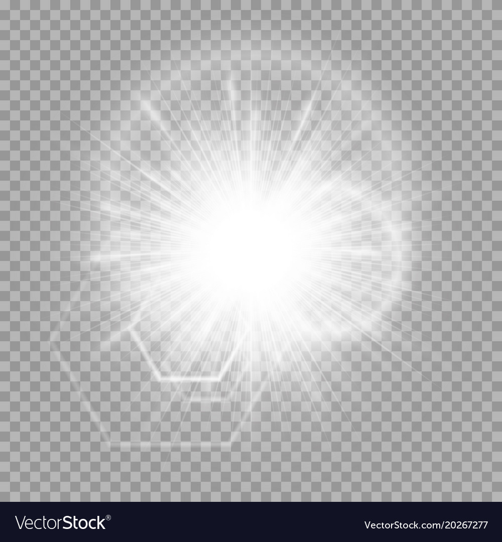 Burning rays light effect Royalty Free Vector Image
