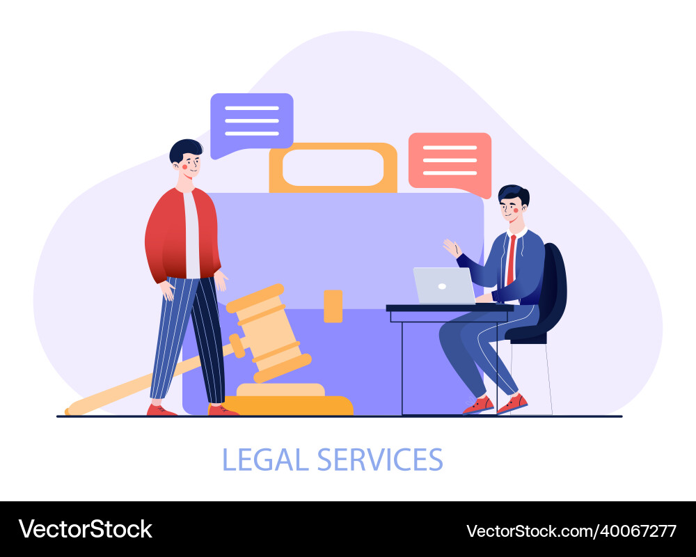 Concept of paralegal services Royalty Free Vector Image