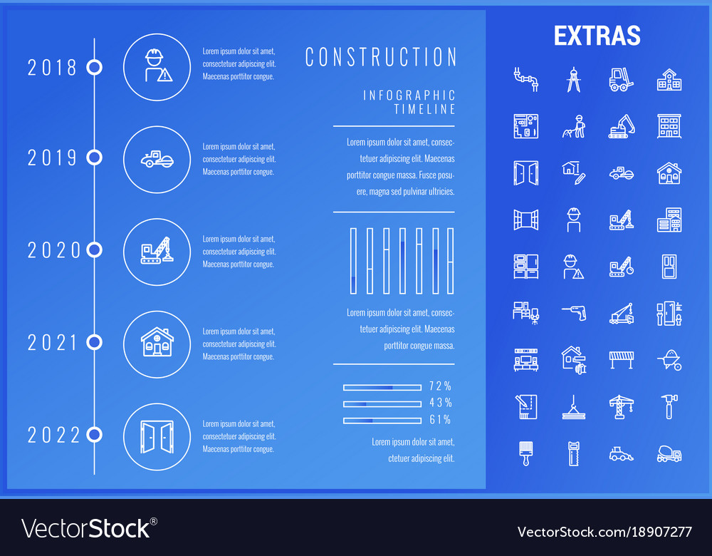 Construction infographic template and elements Vector Image