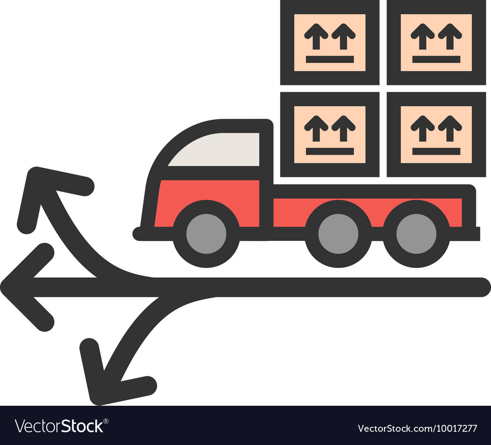 Multiple delivery points Royalty Free Vector Image