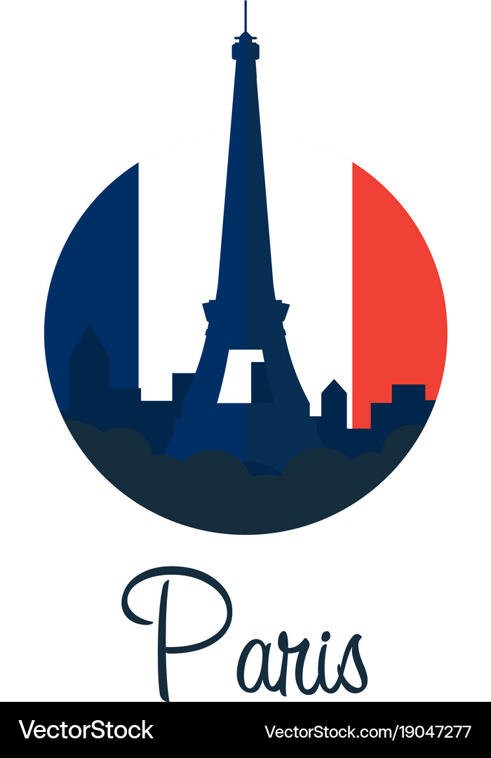 Blue Paris Vector Background Eiffel Tower Svg Paris Clip Art
