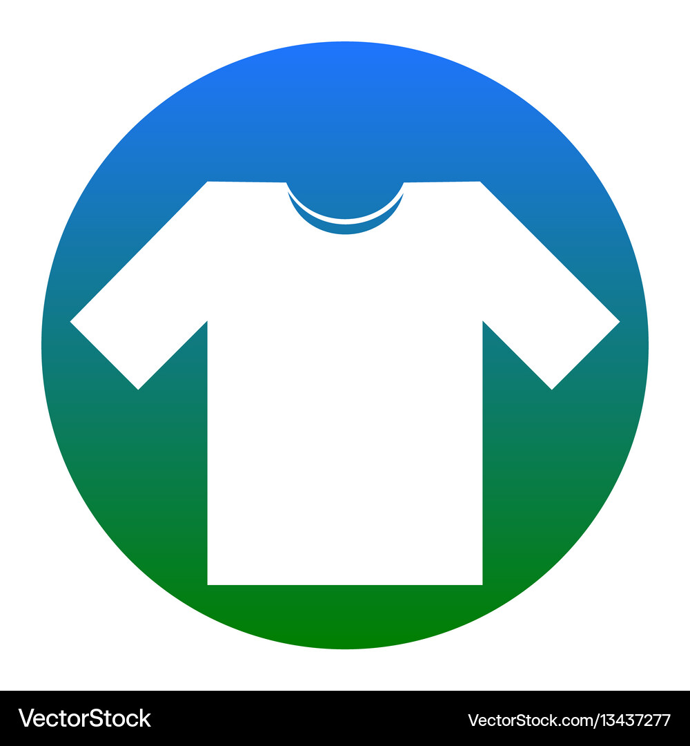 T-shirt sign white icon Royalty Free Vector Image