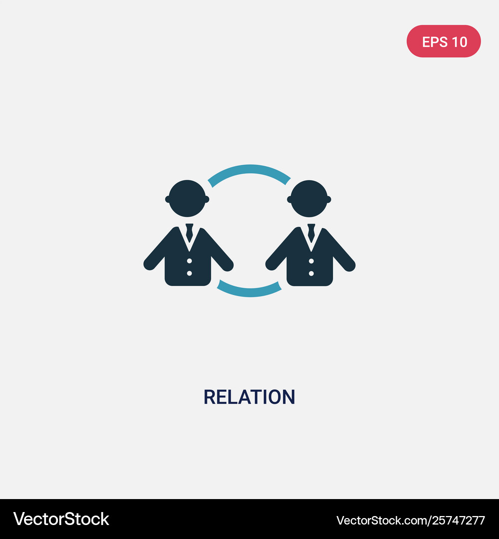 Two color relation icon from people concept Vector Image