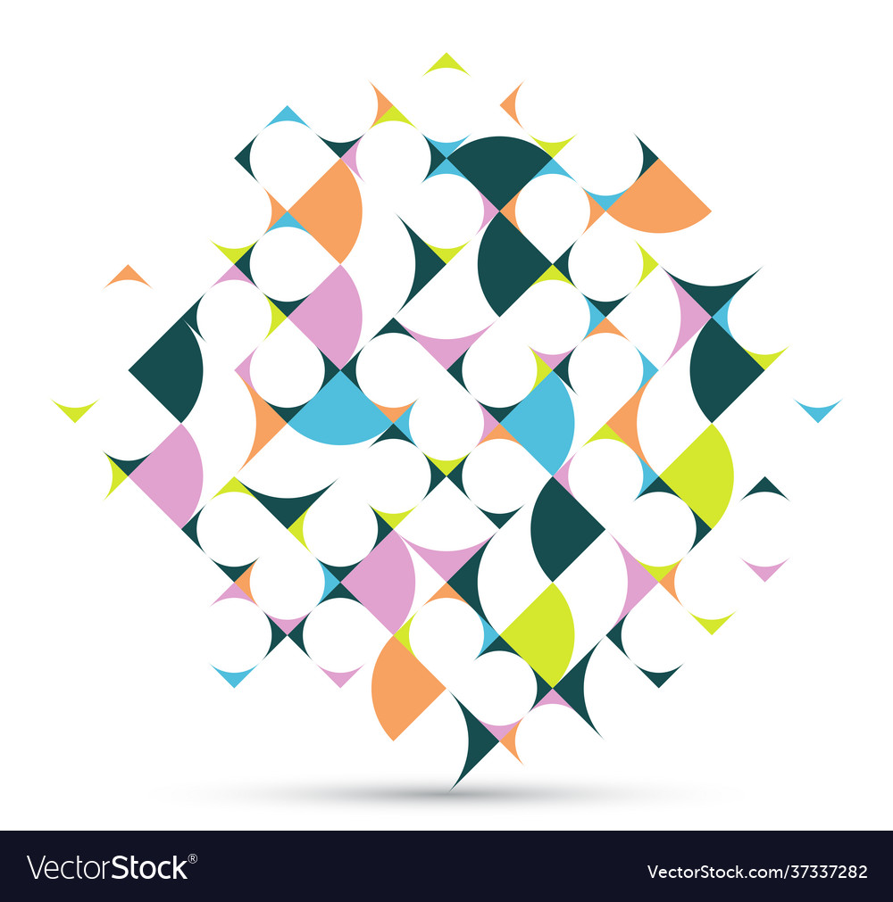 Abstract geometric design pattern composition Vector Image