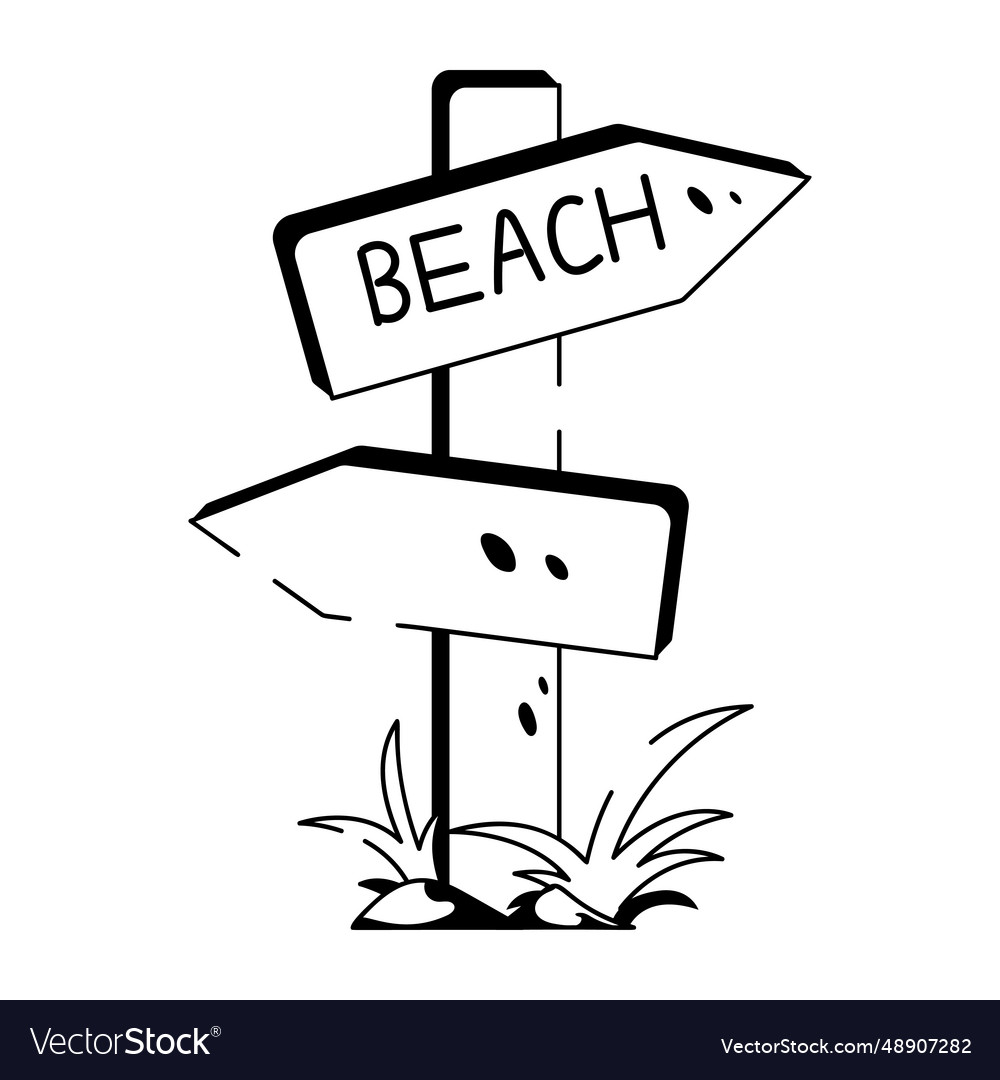 Beach board Royalty Free Vector Image - VectorStock