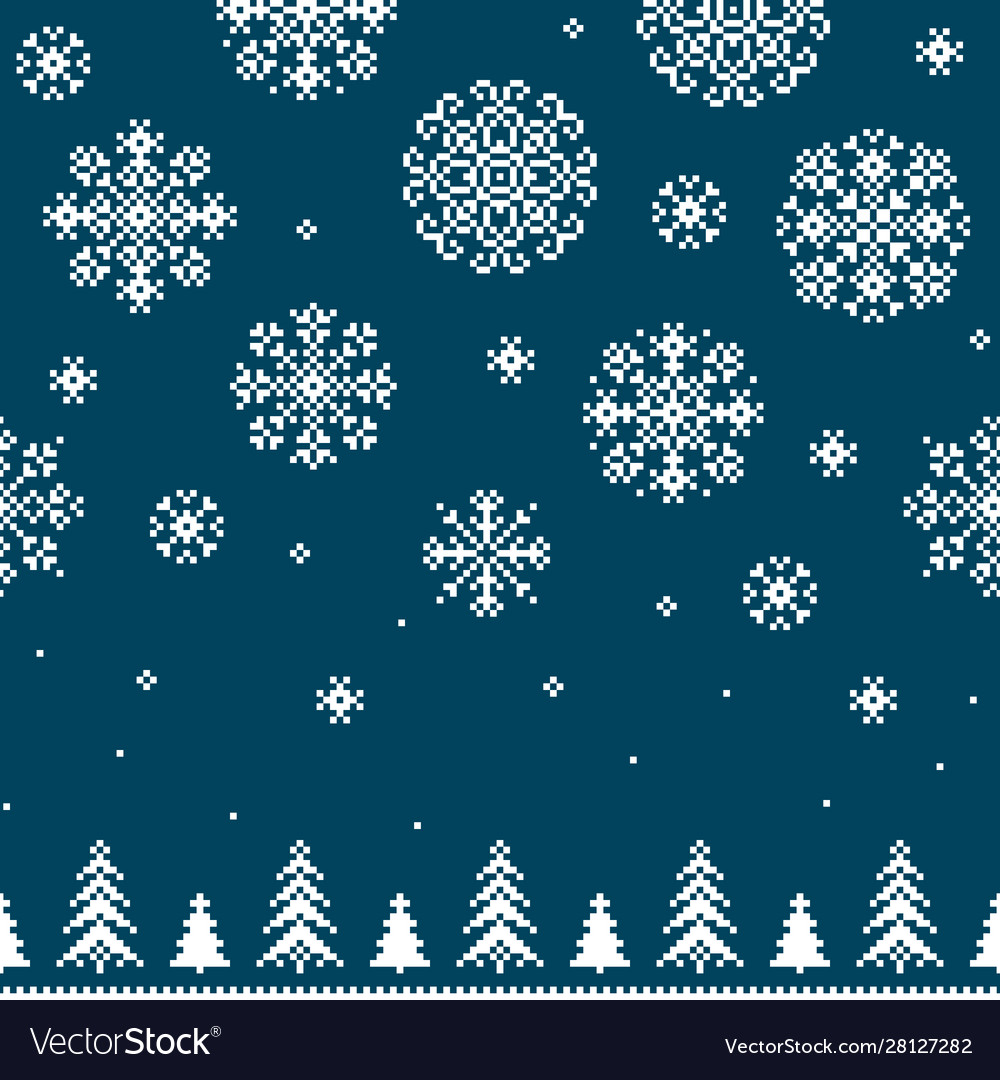 Christmas icon set with pattern Royalty Free Vector Image