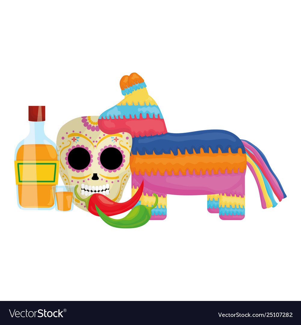 Cinco de mayo celebration icons Royalty Free Vector Image