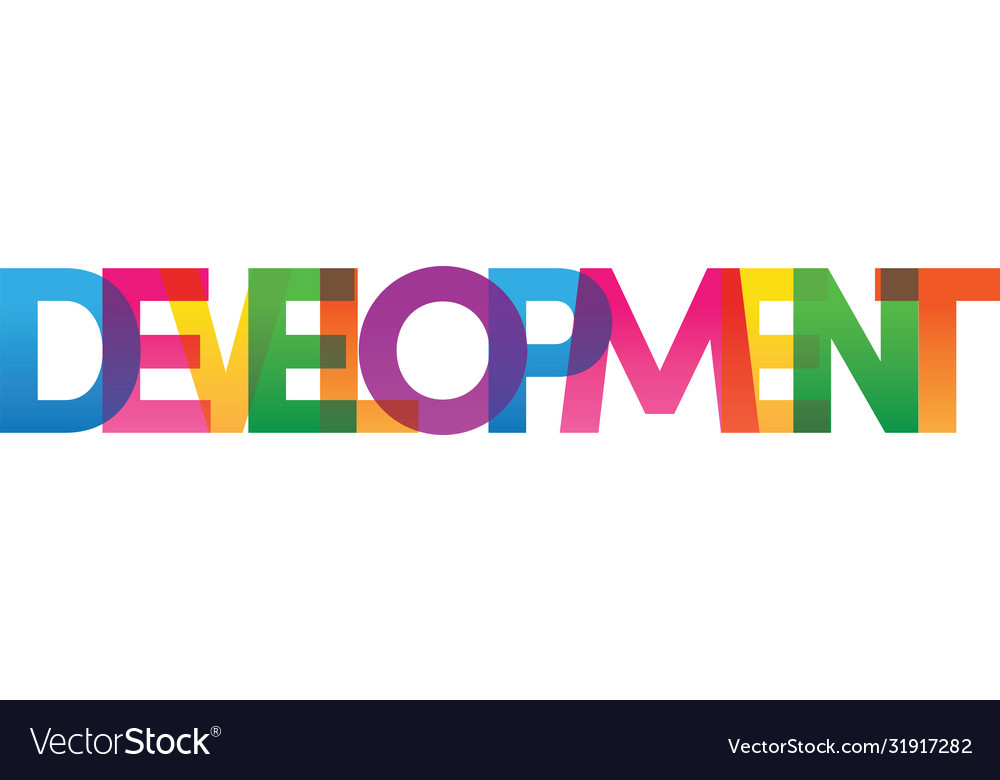 Colored rainbow text Royalty Free Vector Image