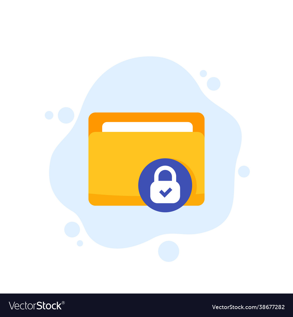 Confidential folder protected documents icon Vector Image