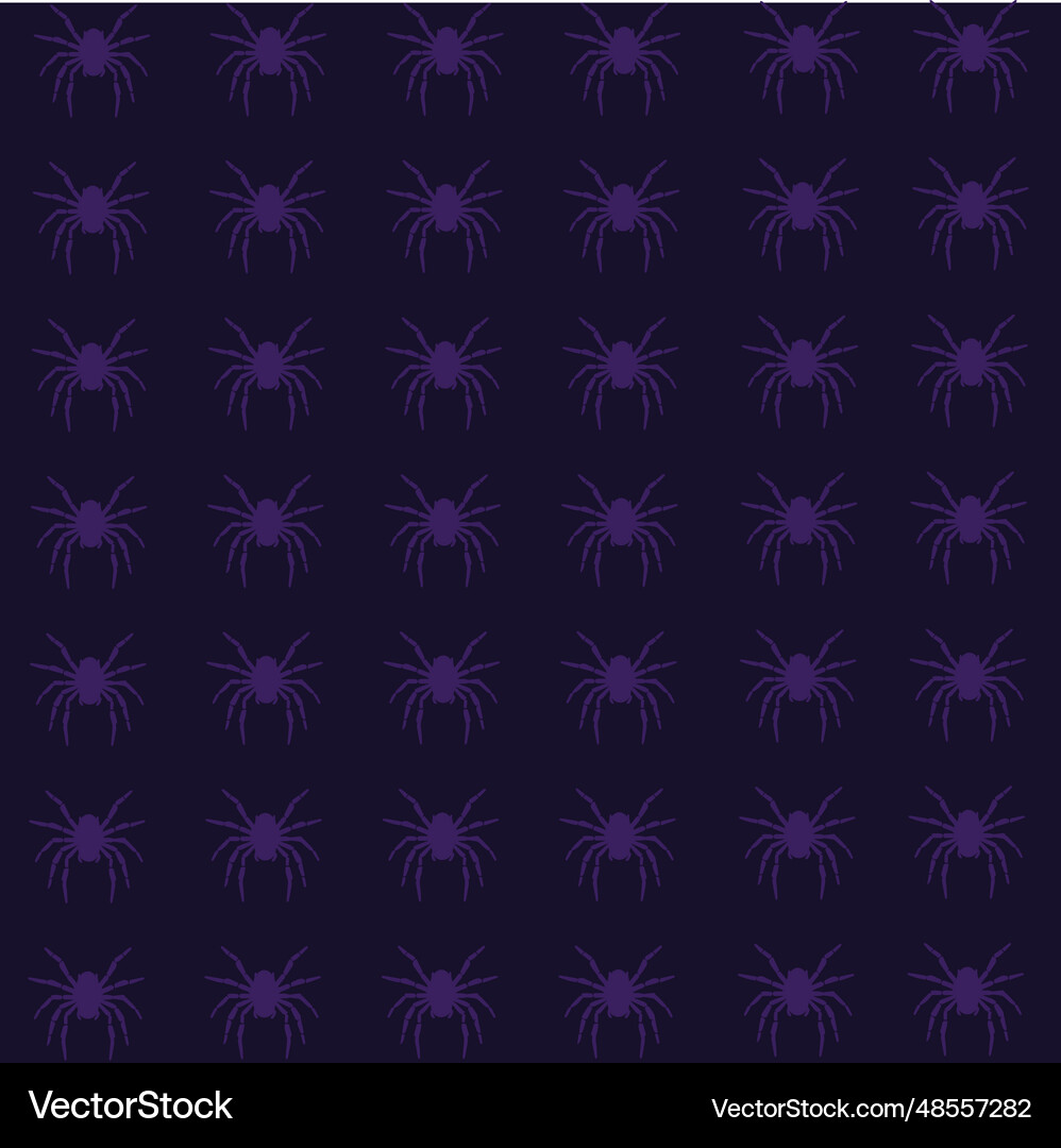 Halloween pattern spider background Royalty Free Vector