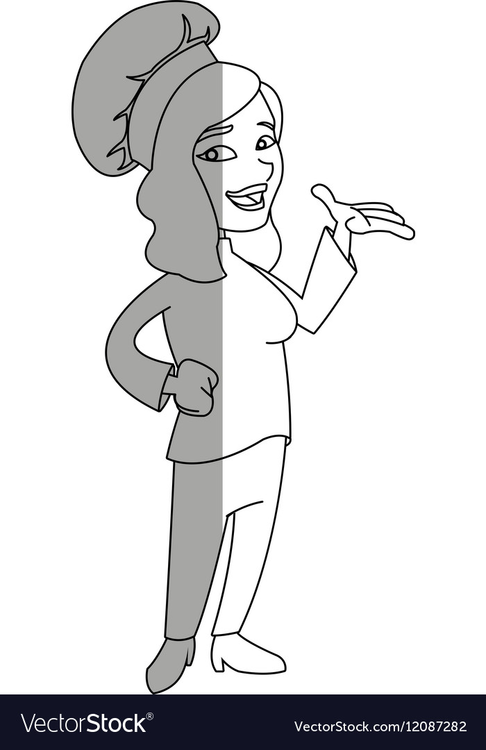 Isolated Female Chef Cartoon Design Royalty Free Vector