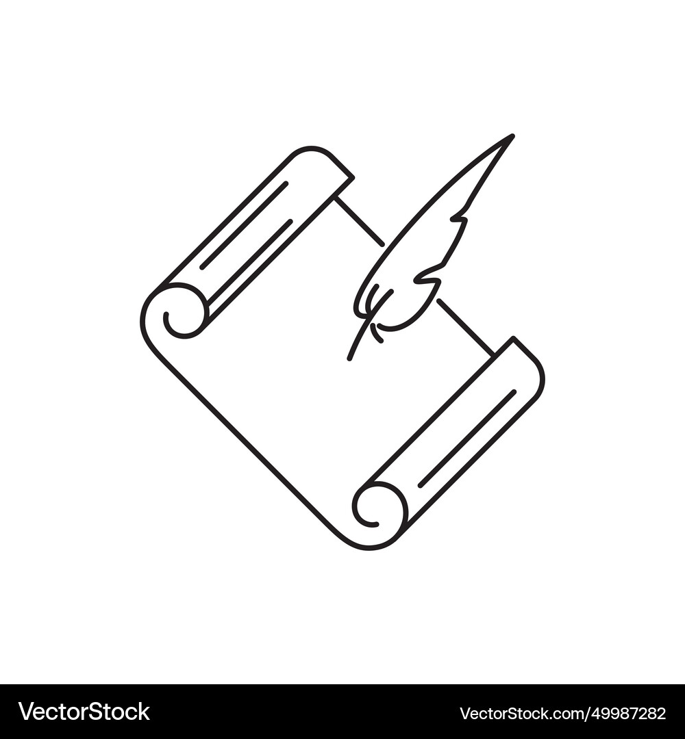 Old paper with line art icon design Royalty Free Vector