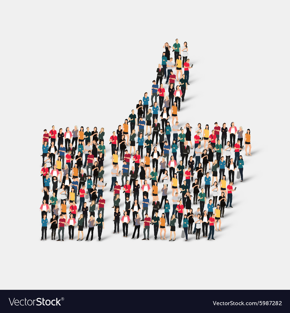 People like crowd Royalty Free Vector Image - VectorStock