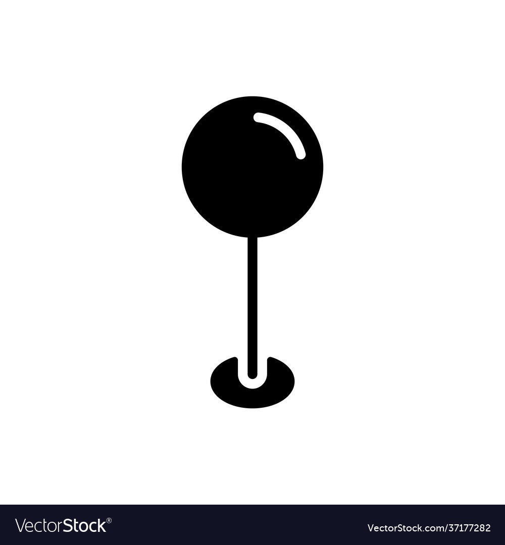 Pin map glyph icon map pointer map markers Vector Image