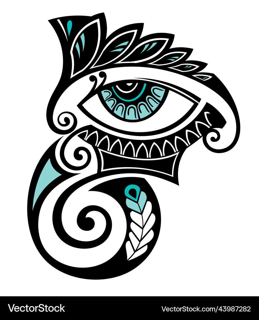 Shape of eye for tattoo Royalty Free Vector Image