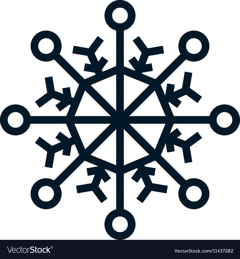 Snowflake shape icon Royalty Free Vector Image