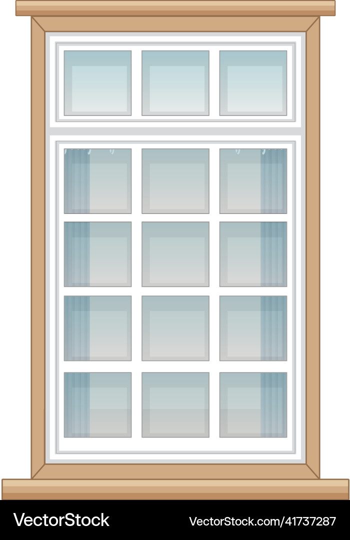 A window for apartment building or house facade Vector Image