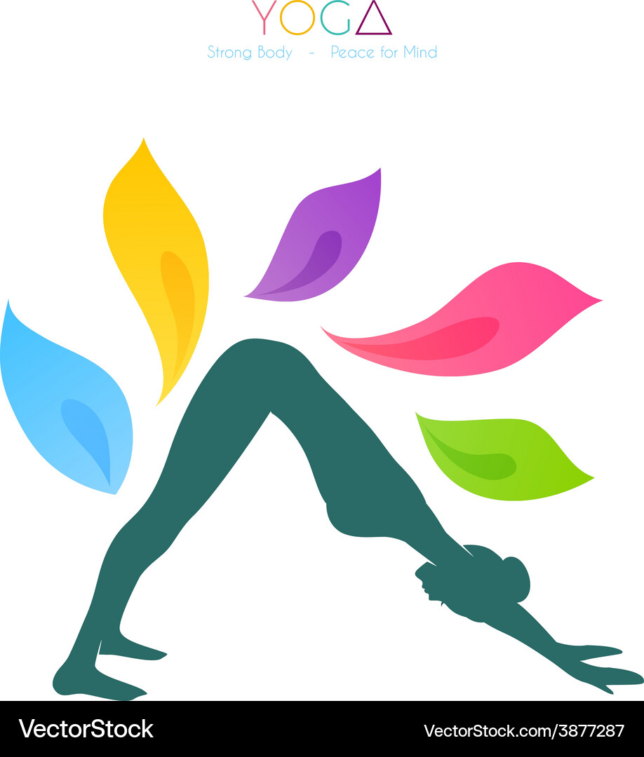 Beautiful woman doing yoga Royalty Free Vector Image