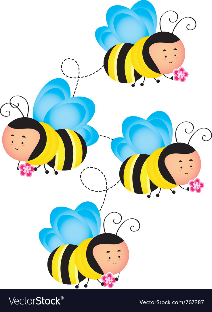 Buzzy bee Royalty Free Vector Image - VectorStock