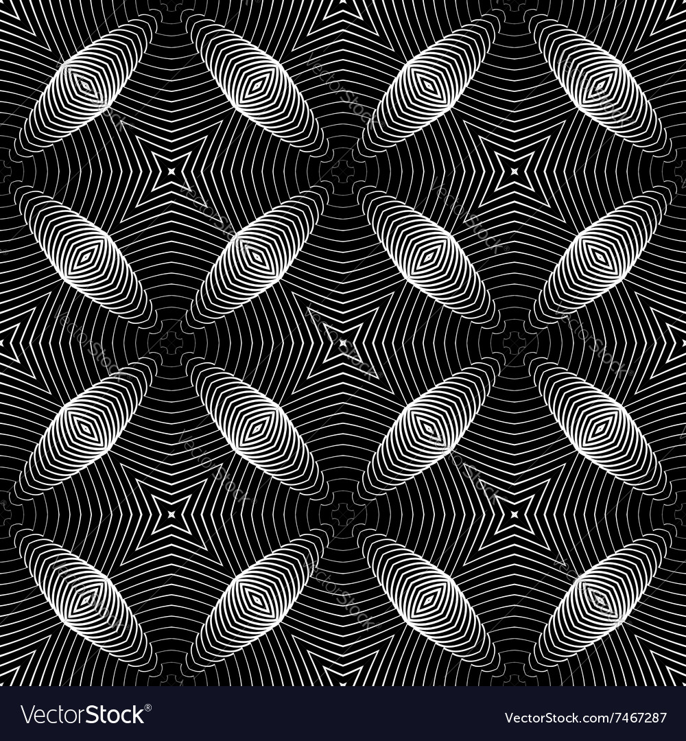 Design Seamless Monochrome Striped Pattern Vector Image