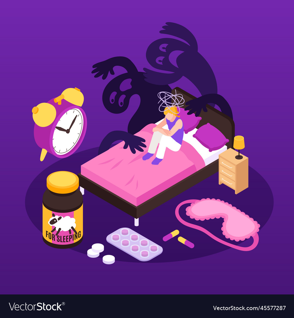 Healthy sleep concept Royalty Free Vector Image Healthy sleep concept Royalty Free Vector Image