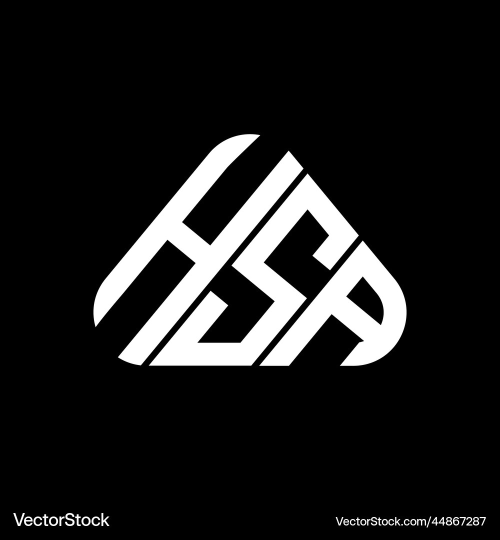Hsa letter logo creative design with graphic hsa Vector Image