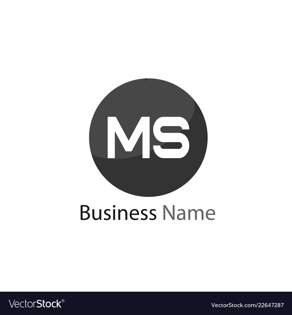 Initial letter ms logo template design Royalty Free Vector