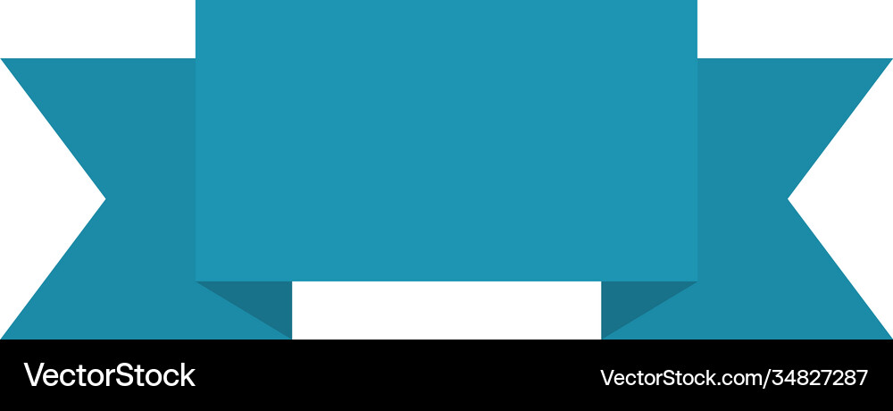 Ribbon blue color on white background Royalty Free Vector