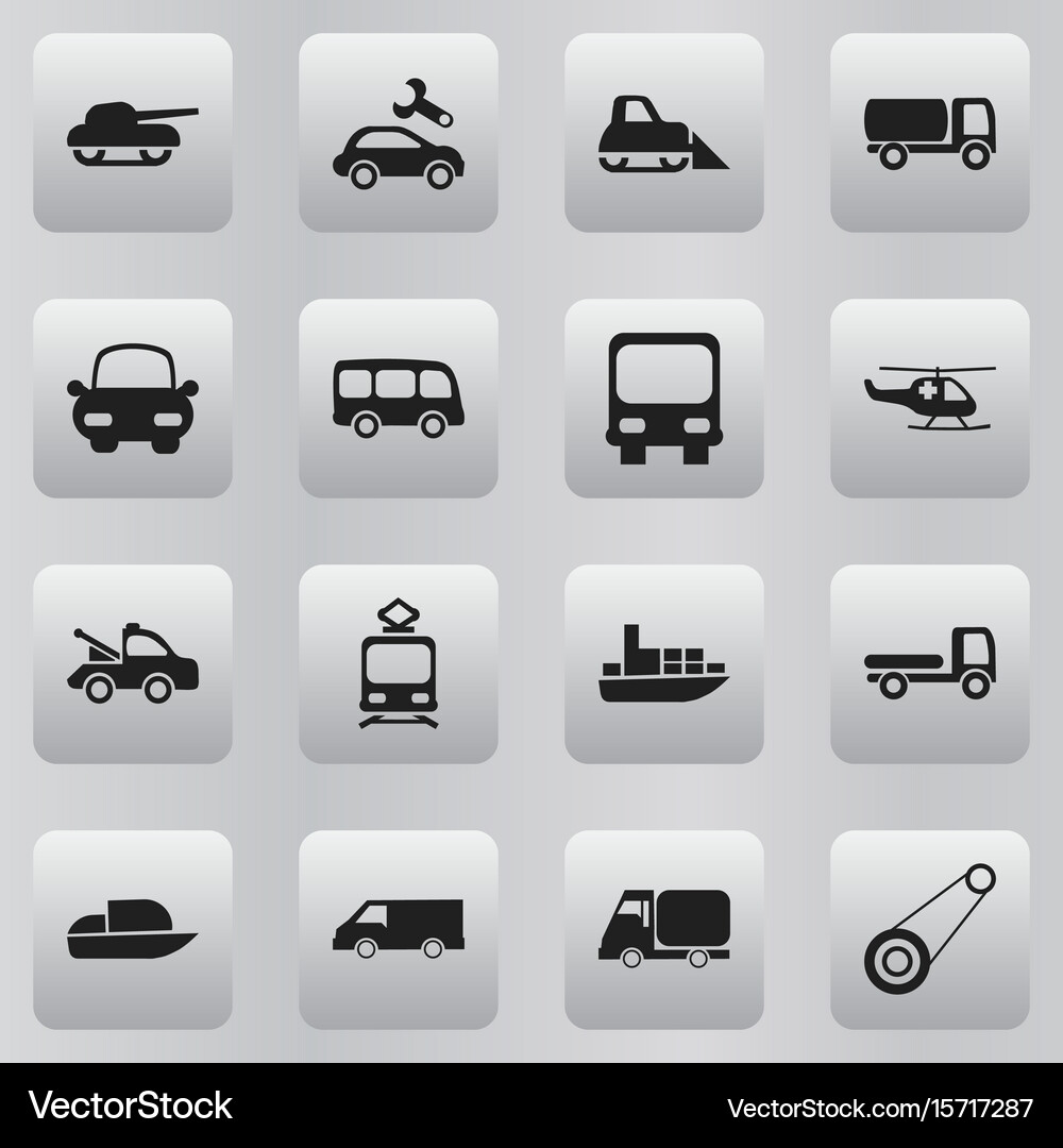 Set of 16 editable shipment icons includes Vector Image