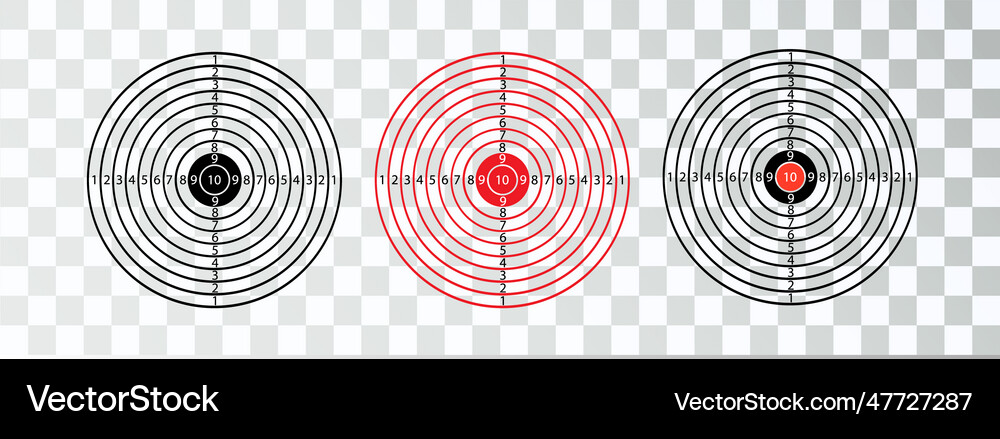 Target with numbers for shooting at a shooting Vector Image