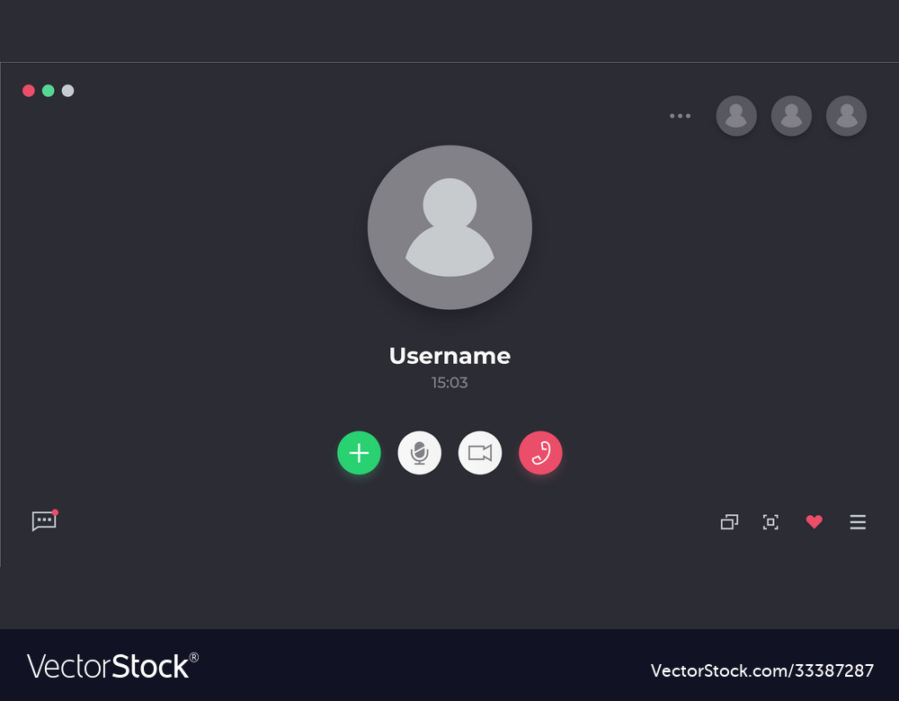Videocall interface online webinar or video Vector Image Videocall interface online webinar or video Vector Image