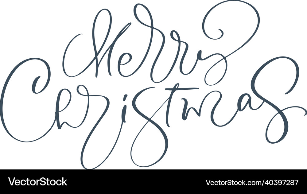 Vintage hand drawn lettering text merry Royalty Free Vector