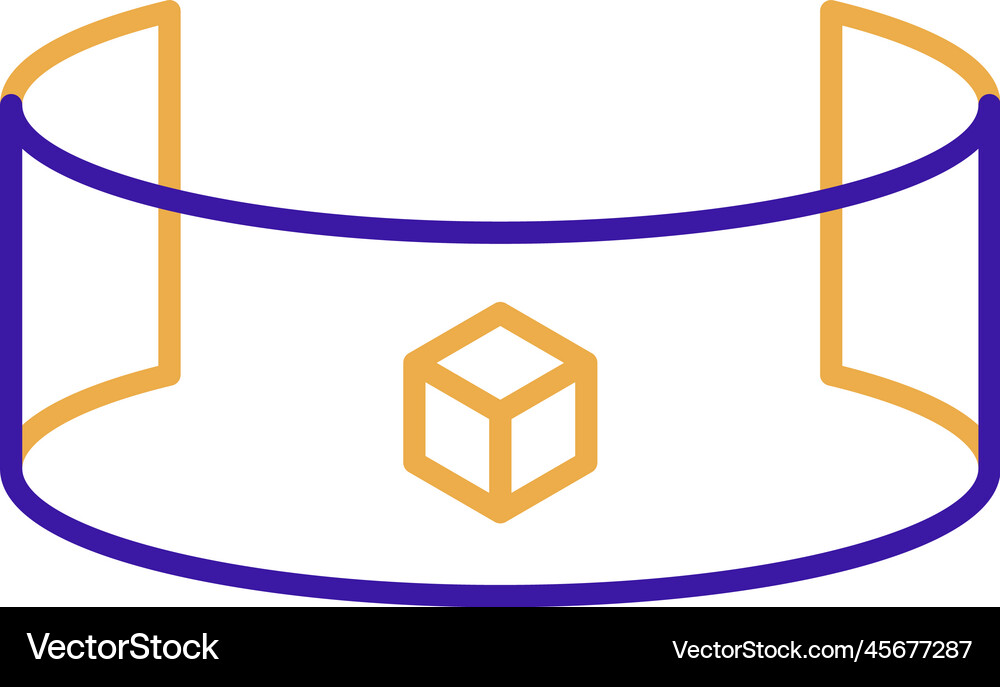 Virtual reality technology icon with purple and Vector Image