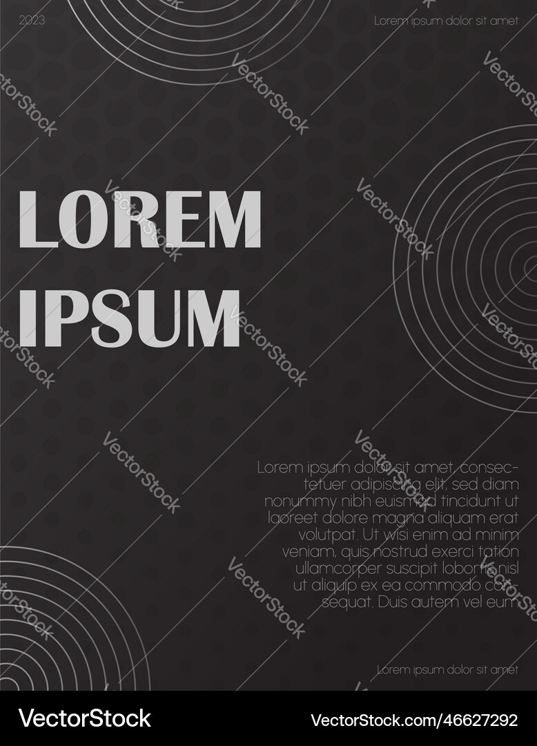 A monochrome poster template in minimalistic Vector Image