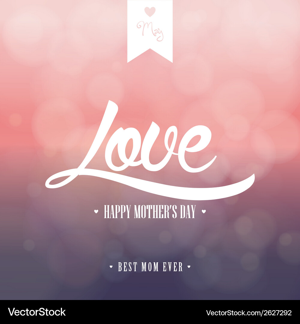 Abstract mothers day background with special Vector Image