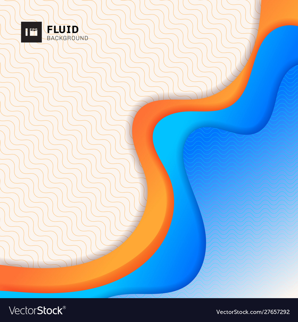 Abstract orange and blue gradient curve form Vector Image Abstract orange and blue gradient curve form Vector Image