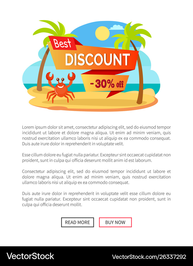Best discount 30 percent off advertisement label Vector Image
