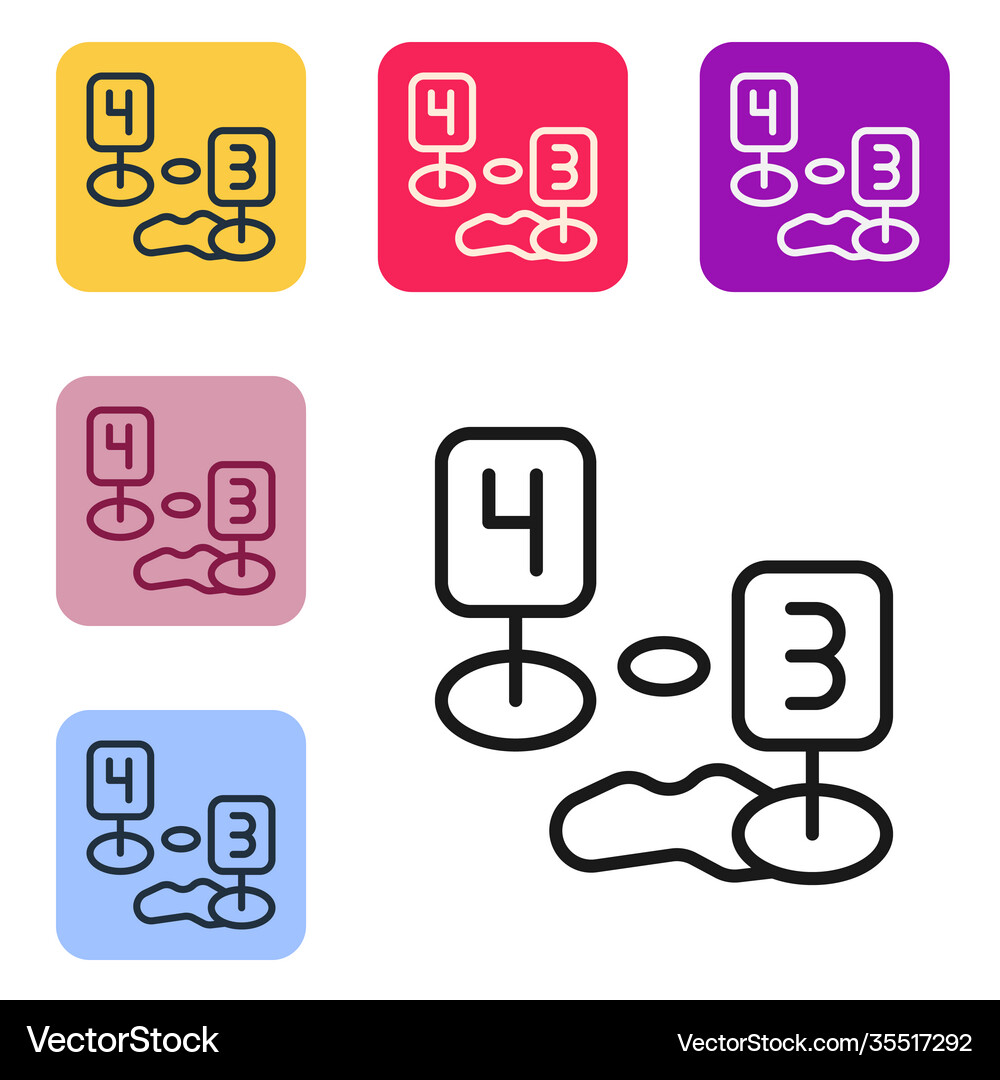 Black line marker crime scene icon isolated Vector Image