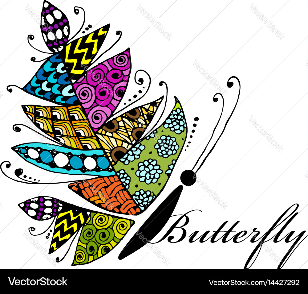 Colorful butterfly for your design Royalty Free Vector Image