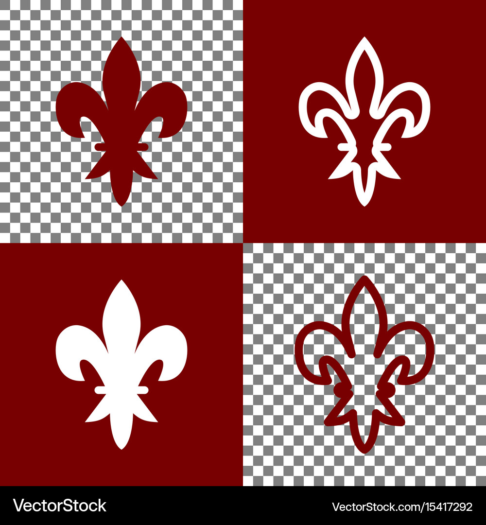 Elements for design bordo and white icons Vector Image