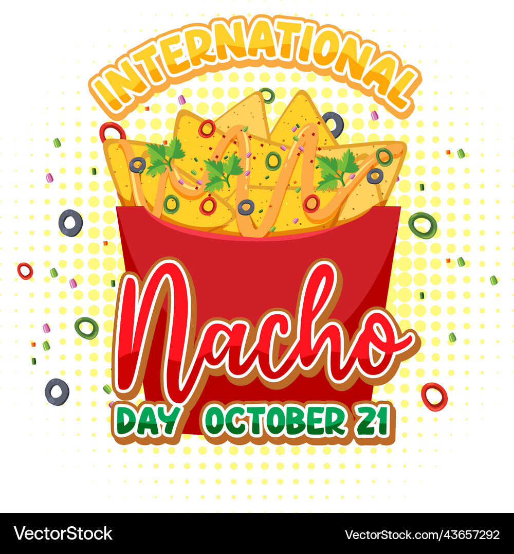 International nacho day banner design Royalty Free Vector