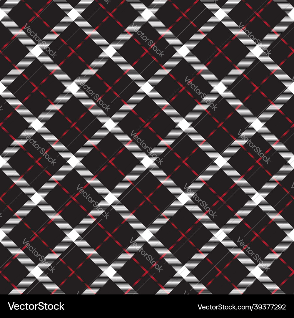 Red diagonal plaid tartan textured seamless Vector Image