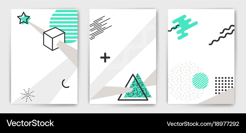 Set minimalistic poster templates Royalty Free Vector Image
